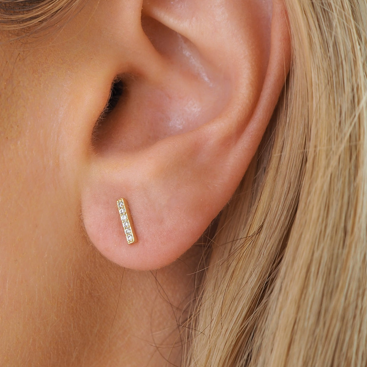 Pixie Bar Studs – JacqMaria Jewelry