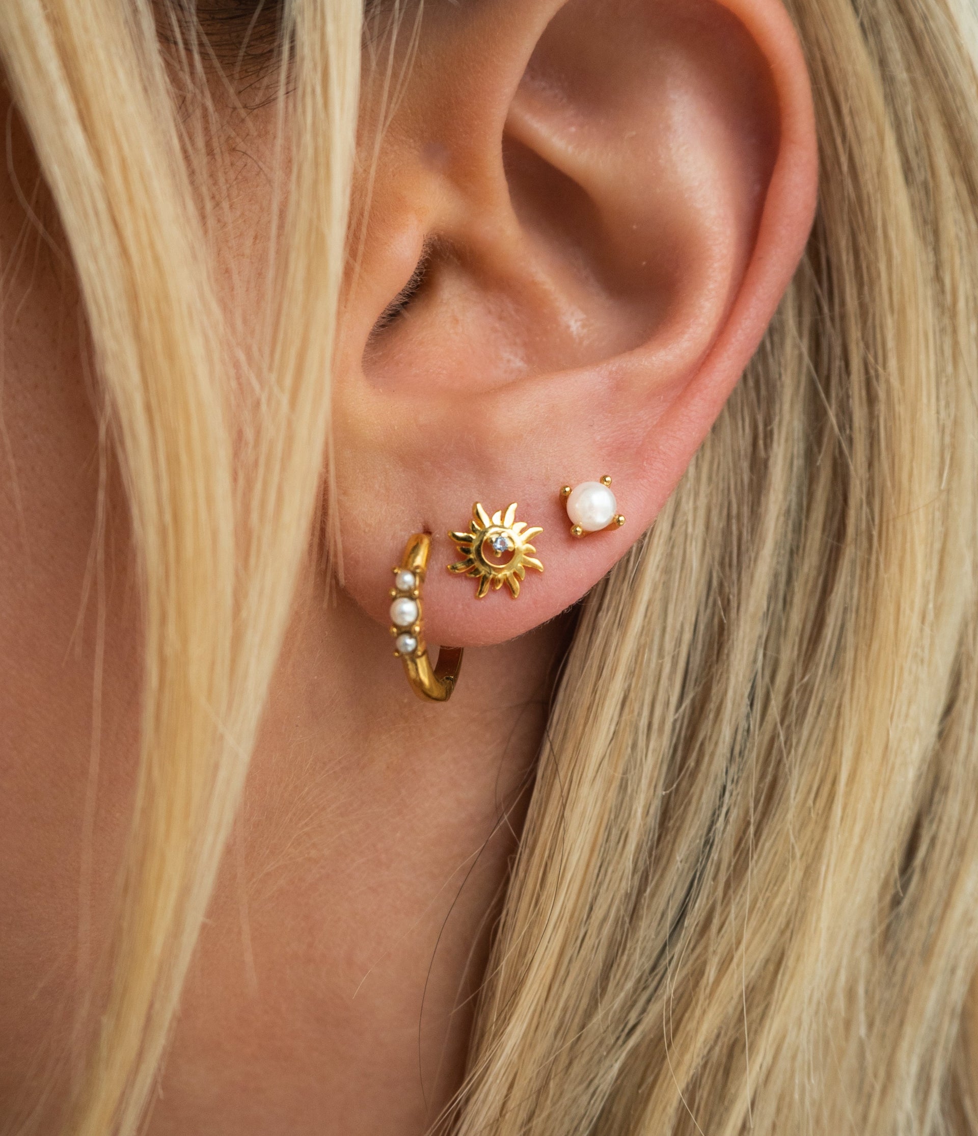 Sun Studs | Gold – JacqMaria Jewelry