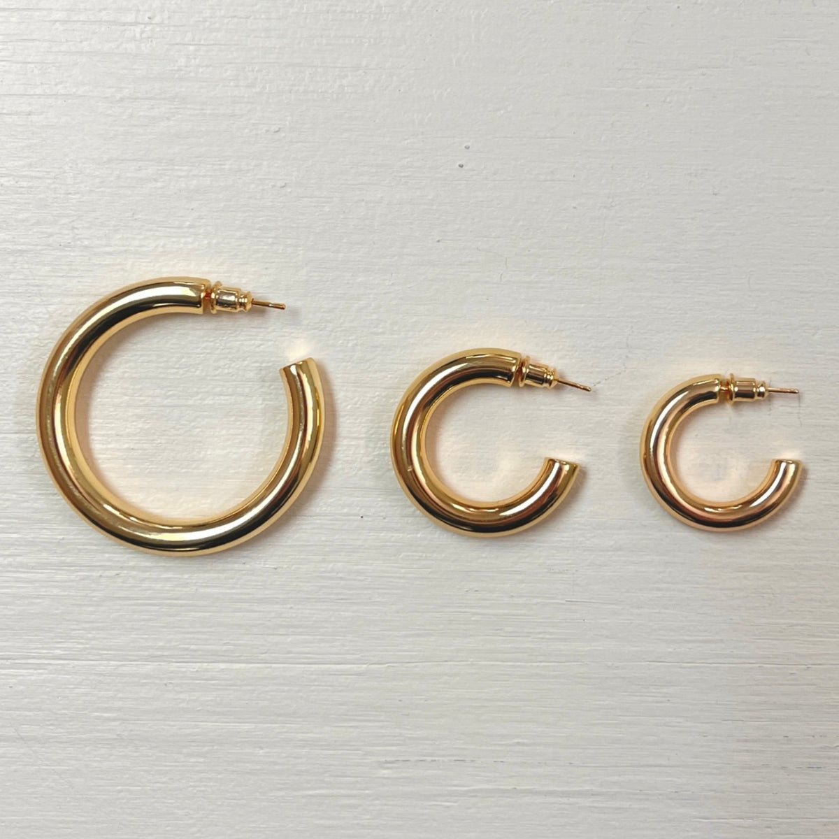 Chunky Gold Hoops - Set – JacqMaria Jewelry