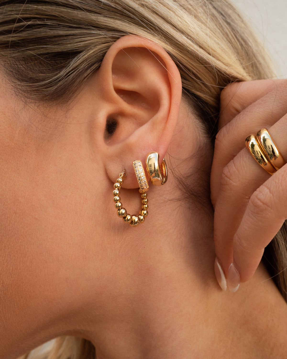 Chunky Baby Hoops | Gold – JacqMaria Jewelry